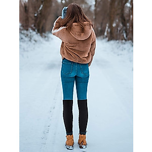 SATINIOR 4 Pairs Women Knit Leg Warmers Knitted Crochet Long Boot Socks for Winter, 4 Colors