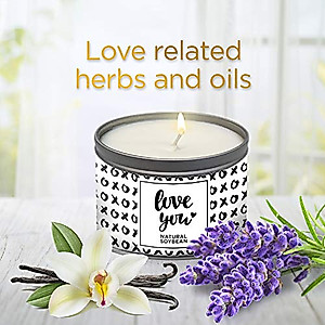 Mag 101 Love Candle | Long Lasting All Natural Aromatherapy Candle for Love, Romance, Relationships, Couples - 35 Hour Burn Time | Vanilla, Lavender, Rose, Jasmine & Lilac | Natural Soybean Wax - 6oz
