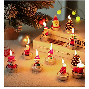 Hedontachy Delicate Christmas Snowman Candle Set of 3 Packs for Christmas Party Home Garden Outdoor Patio Decoration