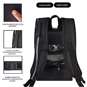 O2TOTES USA Portable Oxygen Concentrator Mesh Backpack Compatible with Inogen One G3 & Inogen One G5 (Fits: Inogen One G3 & Inogen One G5, OxyGo & OxyGo Next)