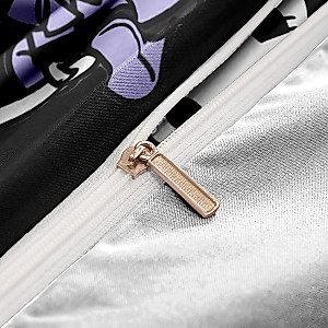 XYRXARIC 3PCS Bedding Set,Kuromi Comforter Duvet Cover Set Twin Full Queen King Size Quilt Cover for Kids Teens Bedroom Decoration （Twin）