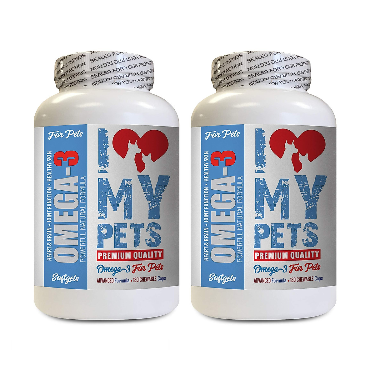 cat Omega 3 Fatty acids - Omega 3 Fatty ACIDS for Pets - Dogs and Cats - Premium Health - cat Joint Health Treats - 360 Softgels (2 Bottles)