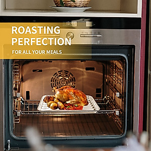 40 Pack Disposable Aluminum Broiler Pan 13 x 9 x 1inch Aluminum Foil Grill Pans, Disposable Foil Baking Sheet Pans for Oven, Baking, BBQ, Takeout