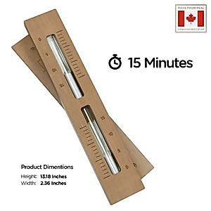 NORTHWOOD Sauna Sand Timer - Handmade from Canadian Red Cedar Wood - Wall Mounted Rotating 15 Minutes Hourglass Timer with White Sand