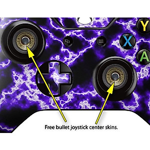 WraptorSkinz Decal Style Vinyl Skin Wrap compatible with XBOX One Original Wireless Controller Electrify Purple - (CONTROLLER NOT INCLUDED)