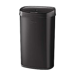Trash Mainstays Motion Sensor Can, 13.2 Gallon, Stainless Steel (Black)