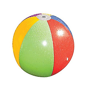 Poolmaster Splash and Spray Beach Ball Sprinkler Water Toy