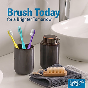 Blasting Health 100 Pack Disposable Medium Soft Bristles Bulk Toothbrushes - Individually Wrapped (Plain)