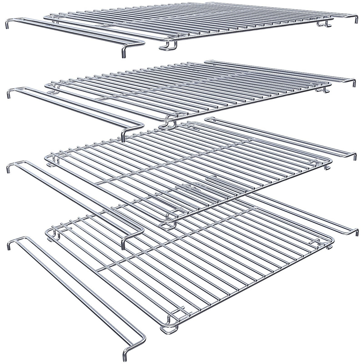 Hisencn Cooking Grate for Masterbuilt Smoker 30 Inch, 4 PCS 13.3" x 13.6" Smoking Racks for Masterbuilt Propane Smoker 20051311, MB20052318, Masterbuilt Pro Smoker MB26050412 with Cooking Rack Support