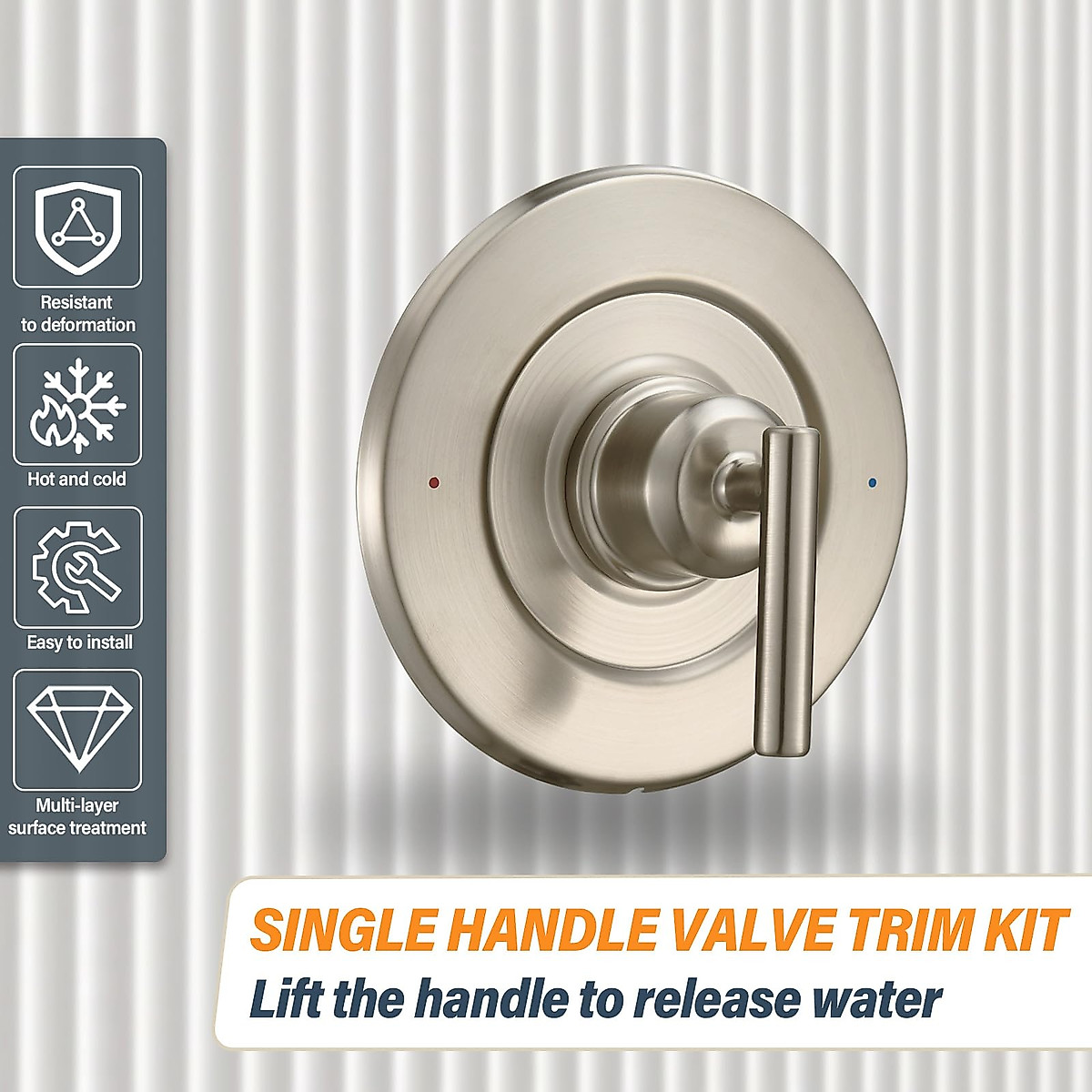 Replacement for Moen T2901BN Gibson Posi-Temp Shower Valve Trim Kit, Brushed Nickel Shower Trim Kit