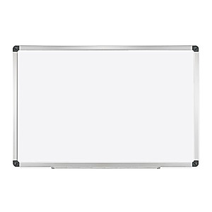 V VAB-PRO 24x36 inch Magnetic Dry-Erase White Board with Adjustable Pen Tray; Installation Kit Incl. & Wall Mount; Aluminum Frame; Sturdy Build for Classroom, Studio, Office -W312436-01