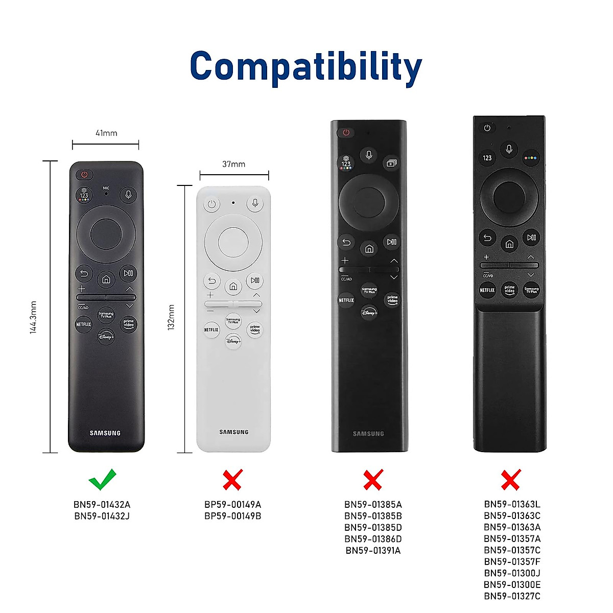 LEFXMOPHY Cover Case for BN59-01432J BN59-01432A BN59-01432 2023 Samsung Smart TV Solar Panel Remote Black Silicone Skin