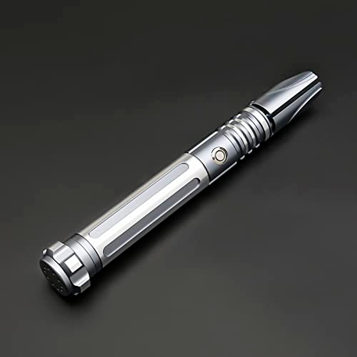 Dueling Light Saber, Motion Control Lightsabers for Adults,Smooth Swing Light Saber with 10 Sound Fonts,RGB 12 Colors Changeable, Metal Hilt for Halloween Cosplay Party,Birthday Gift, Grey,S9