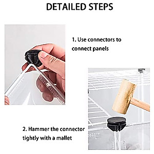 MUYG Pet Plastic Playpen,Rabbit Panels Small Animals Portable Yard Fence Rabbits DIY Outdoor & Indoor Fences,Kitten Breeding Crate for Hamster Bunny Puppy Hedgehogs Guinea Pig(12 Pcs)