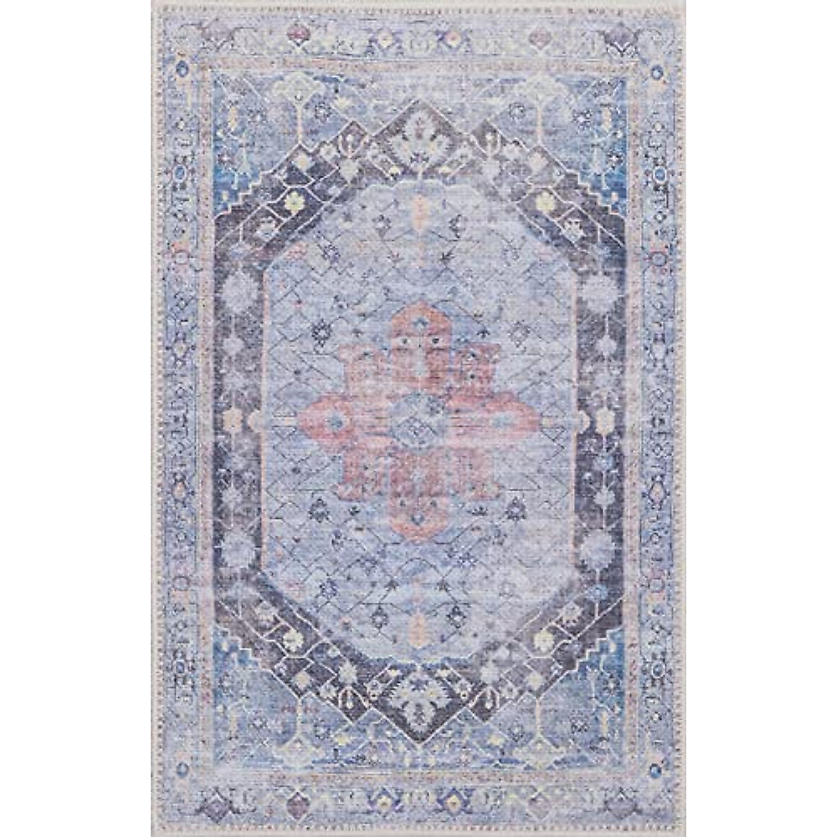 Perga Rugs Machine Washable Area Rug for Bedroom, Kitchen, Bathroom, Living Room, Entryway, Home Decor Non Slip Rug, Pet Friendly & Resistant Throw Indoor Floor Carpet