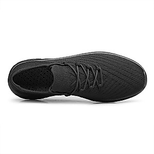 vibdiv Mens Non Slip Walking Sneakers Shoes - Lightweight Breathable Casual Mesh Slip on Running Shoes Comfortable for Men (AllBlack, Adult, Men, Numeric_10, Numeric, us_Footwear_Size_System, Medium)