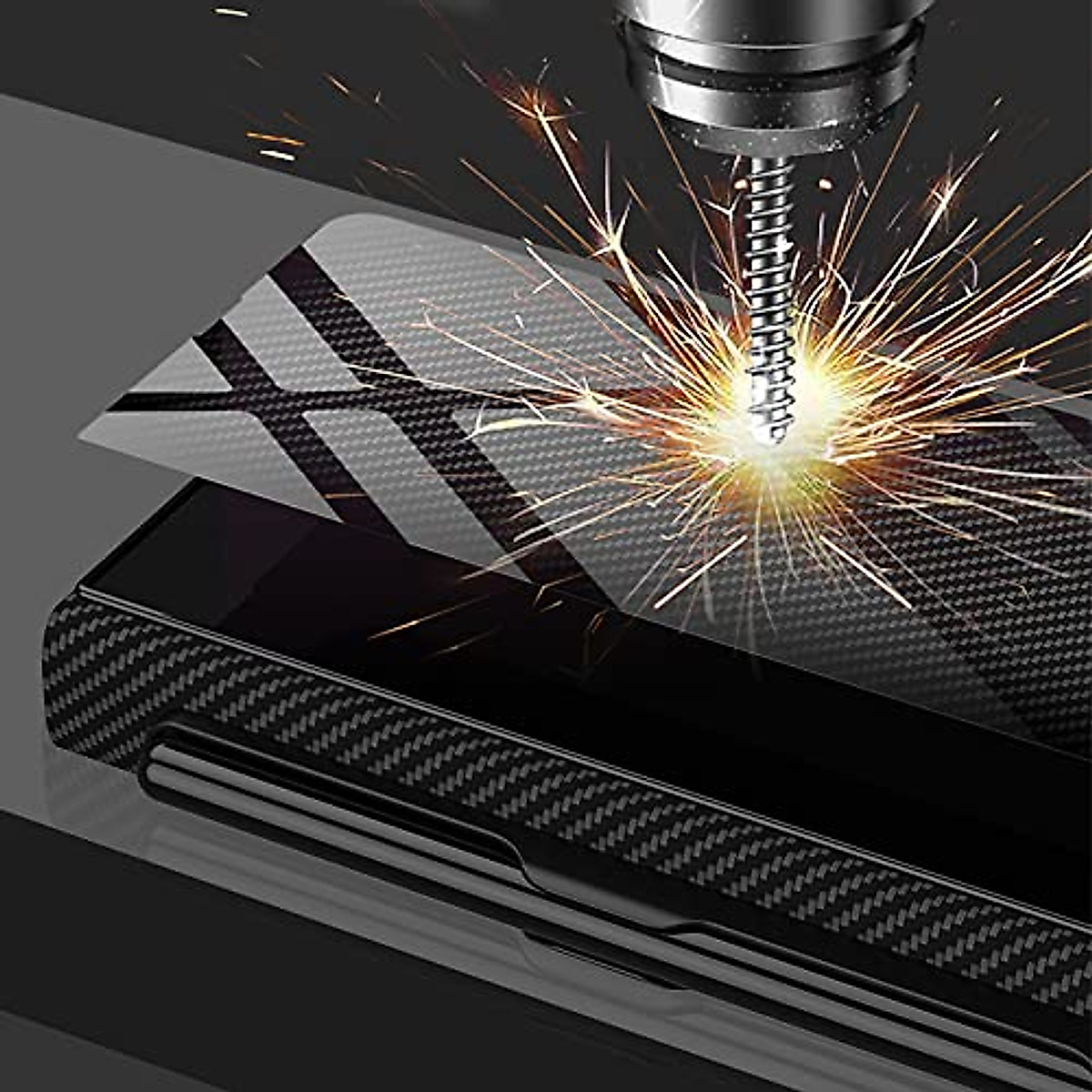 Breclar for Samsung Galaxy Z Fold 4 Case with S-Pen Pocket Luxury Flip Plating Glass Crystal Hybrid Leather All-Inclusive Cover, with S Pen Holder for Samsung Z Fold 4 5G 2022 (Lion)