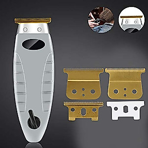 Hair Clipper Blade, 2pcs Steel Replacement Electric Hair Clipper Blade Hair Trimmer Metal Replacement Cutter Head Tool(Gold)