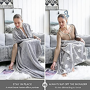 Elegear Wearable Hug Throw Blanket - Lazy Phone TV Blanket Keep Your Hands Free, Couch/Sofa/Bed Fleece Blanket, Soft Cozy Fuzzy Wrap Blankets Unique Valentines Birthday Gifts for Adult/Kids - 80"x60"