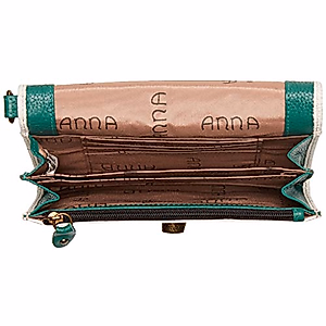 Anna by Anuschka Hand Painted Women’s Genuine Leather - Vintage Wristlet Clutch - Vintage Botanical