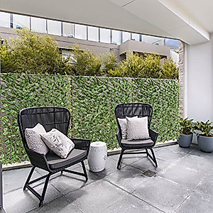 Giantex 3PCS Expandable Artificial Hedges Faux Ivy Leaves Fence, Stretchable Artificial Ivy Privacy Fence Screen Decorative Trellis for Backdrop Outdoor Garden Porch Patio Home Decorations