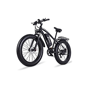 CEAYA Electric Bike Adults,1000W 48V 17Ah Battery 26'' Fat tire Electric Bicycle,7-Speed,Up to 40 Miles,Snow Beach Mountain E Bike