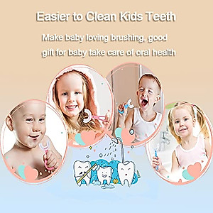 HGR 2Pcs Kids U- Shaped Toothbrush, Manual Toothbrush Oral  Cleaning Tools for Children Training Teeth Cleaning Whole Mouth Toothbrush for Kids (Aged 6~12)