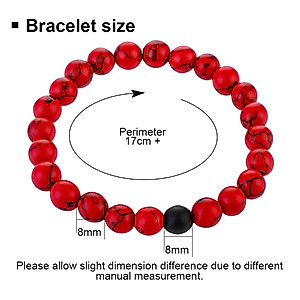 MJartoria BFF Bracelets for 2- Beaded Matching Bracelets Adjustable Strand Best Friends Bracelet Handmade Natural Stone Friendship Bracelets Jewelry Gifts for Women Couples