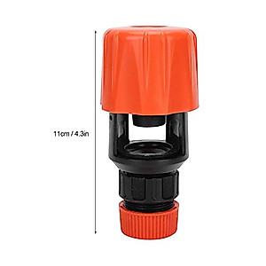 Pipe Connector, Ymiko Garden Hose Fitting Quick Connector Universal Tap Pipe Connector Kitchen Faucet Adapter Watering Irrigation Tools (Orange)