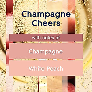 Glade Candle Champagne Cheers, Fragrance Candle Infused with Essential Oils, Air Freshener Candle, 3-Wick Candle, 6.8 Oz, 3 Count