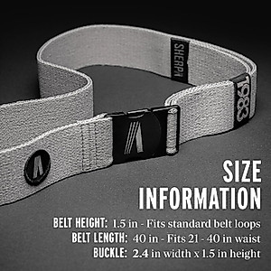 Sherpa Supply Stretch Webbing Belt for Men and Women: Your Ultimate Travel Companion - Lightweight, Adjustable, Non - Metal Buckle Comfortable Belt - Perfect Fit for Men and Women Accessory - Black