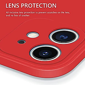 ZYX Red iPhone 11 Case - Shockproof Slim Fit Silicone TPU Soft Rubber Cover Protective red Bumper for iPhone 11 red, Case for Apple iPhone 11 for Boys Girls Woman Man｛6.1inch｝ (Red)