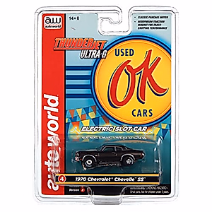 Auto World Thunderjet OK Used Cars 1970 Chevrolet Chevelle SS (Gray) HO Scale Slot Car