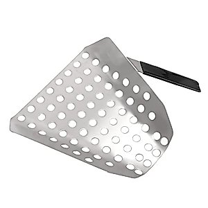 Popcorn Scoop Ergonomic Single Handle Stainless Steel Fries Scooper with Holes for Movie Theater Shop