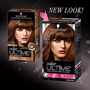Schwarzkopf Color Ultime Permanent Hair Color Cream, 5.24 Cinnamon Brown
