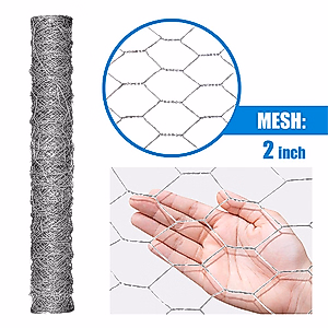 Fencer Wire 20 Gauge Galvanized Poultry Hex Netting with 2 inch Mesh