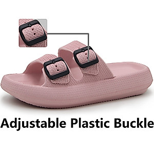 Weweya Pillow Slippers Cushioned Slides Sandals Pink Women Size 7 7.5