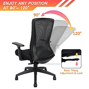 Big and Tall Office Chair for Heavy People 400lb, Ergonomic Desk Chair Mesh Computer Chair with Lumbar Support, Adjustable Height and Armrests