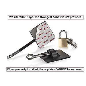 Computer Security Products Refrigerator Door Lock With Padlock, Black