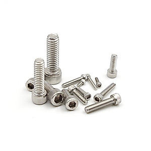 HVAZI #2-56 to 5/16"-18 UNC Stainless Steel Hex Socket Head Cap Screws/Bolts Assortment Kit