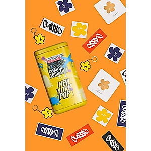 Cussso Decorative 1.8 Gallon Trash Can Waste Bin for Home, Office, Bathroom - Stylish Design Collector's BIN for Any Interior Décor (Yellow - New York Pop)