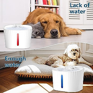 Cat Water Fountain, 101 fl oz/3L Automatic Pet Water Fountain with LED Light, Ultra-Quiet Dog Water Fountain, Activated Carbon Filter Pet Water Fountain for Cats, Dogs, Multi-Pet