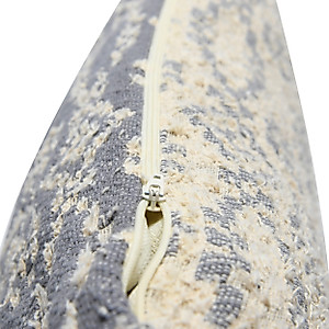 Creative Co-Op Woven Cotton Jacquard Pillow, 20" L x 20" W x 0" H, Greige