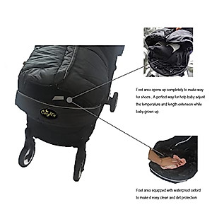 CozyMe Stroller Footmuff for Toddler, Stroller Blanket Evelution, Winter Baby Universal Stroller Bunting Bag, Warm Bunting Bag, Bottom Opens for Multi-Use,6-36M