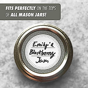 MESS Dissolvable Canning Labels for Jars – 200 Dissolvable Mason Jar Labels - Dissolvable Food Labels for Containers - Jam Homemade Canning Jar Labels Stickers - Removable Mason Jar Labels 2" Granite