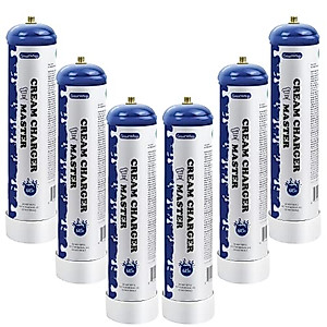 GreatWhip Whipped Cream Chargers, 615g Whip Cream Charger Cylinder, 6 Cylinders (1 Carton)