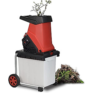 ADOVZ Electric Wood Chipper with 45L Collecting Bag, 10M Power Line, Max 1.57'' Cutting Capacity, Light-Weight Low Noise, Overload Protection