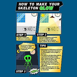 Unisex Kids Little Boys Halloween Pumpkin Shirt Glow in The Dark Skeleton Outfit Girls Stripe Long Sleeve Tee Size 8 9