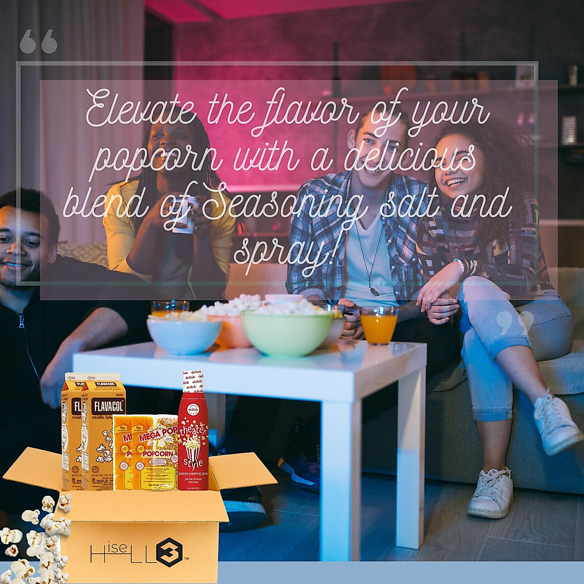 Winona Popcorn butter spray seasoning (1 pack ) (5oz) Flavacol Popcorn seasoning salt (2 pack ) (35oz) Mega Pop popcorn kit, Kettle kit, Dairy and Gluten free, popcorn for popcorn machine (2 pack ) (8oz) Bundled by Hisell3