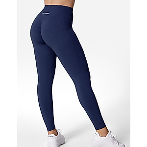YEOREO V Waist Workout Leggings for Women Butt Lifting Scrunch Gym Leggings Amplify Seamless Yoga Pants Navy XS
